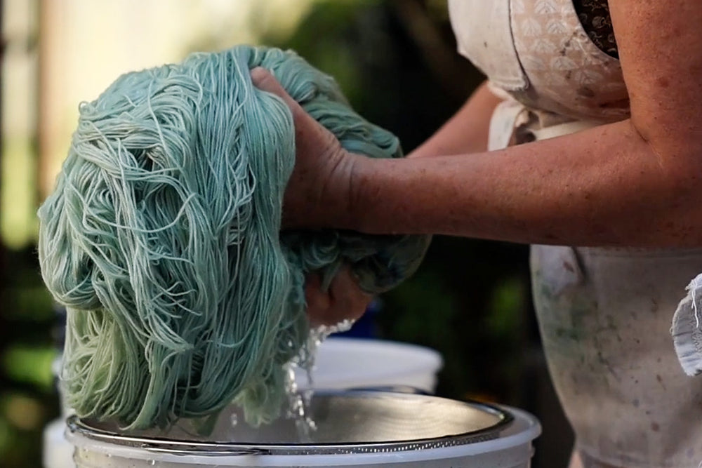 Hand-dyed yarn, with San Francisco values